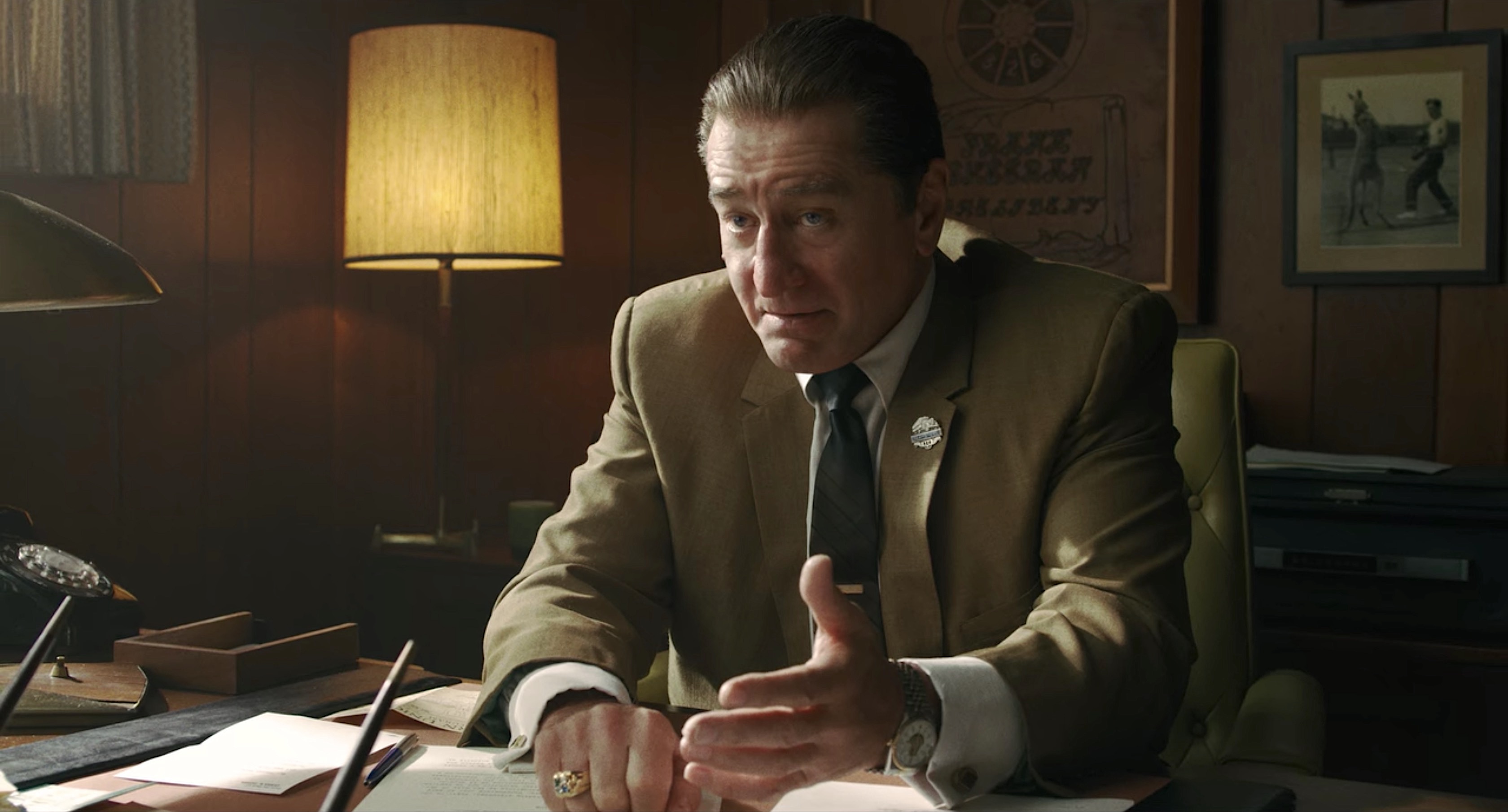The Irishman: De Niro's Golden Suit » BAMF Style