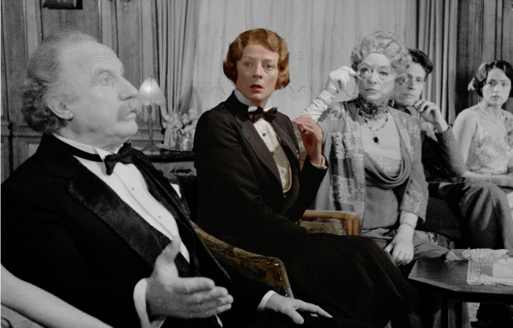 Death on the Nile: Maggie Smith in Menswear-informed Black Tie » BAMF Style